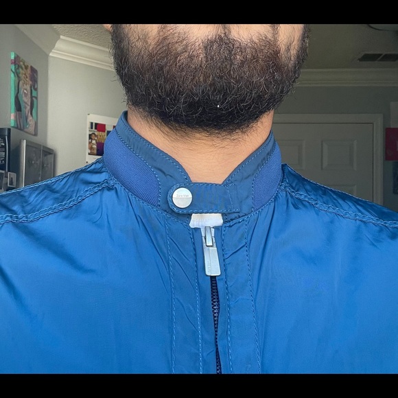 Zara | Jackets & Coats | Zara Mens Blue Bomber Jacket | Poshmark